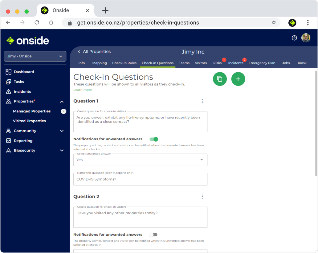 What are Check-in Questions?