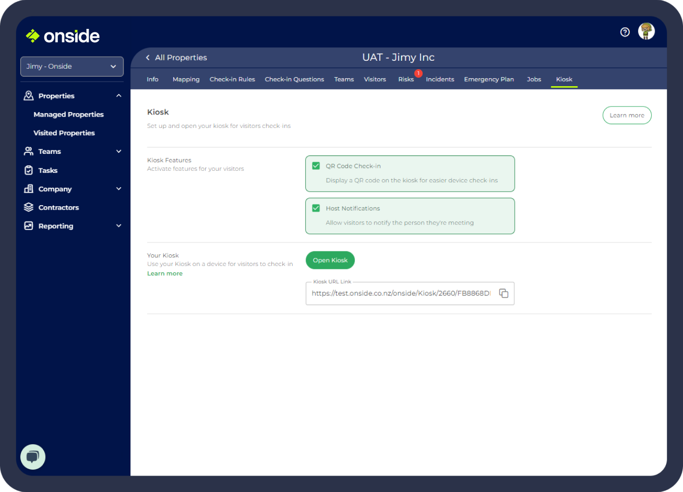 What is the Onside Kiosk?