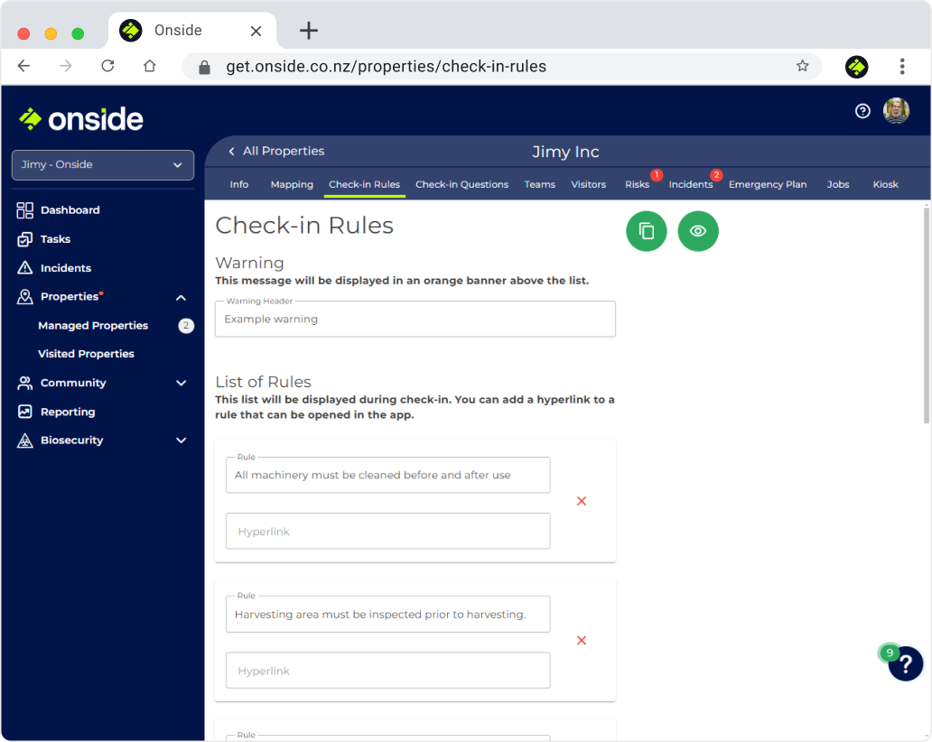 How do I use Check-in Rules?
