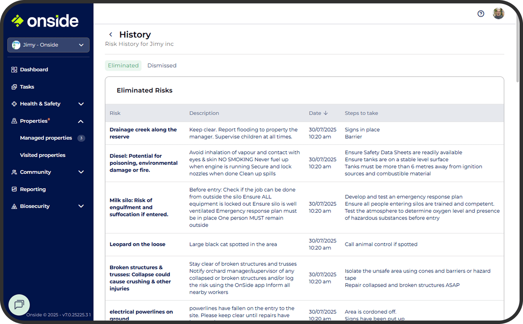 How do I delete or remove a risk from my risk register?