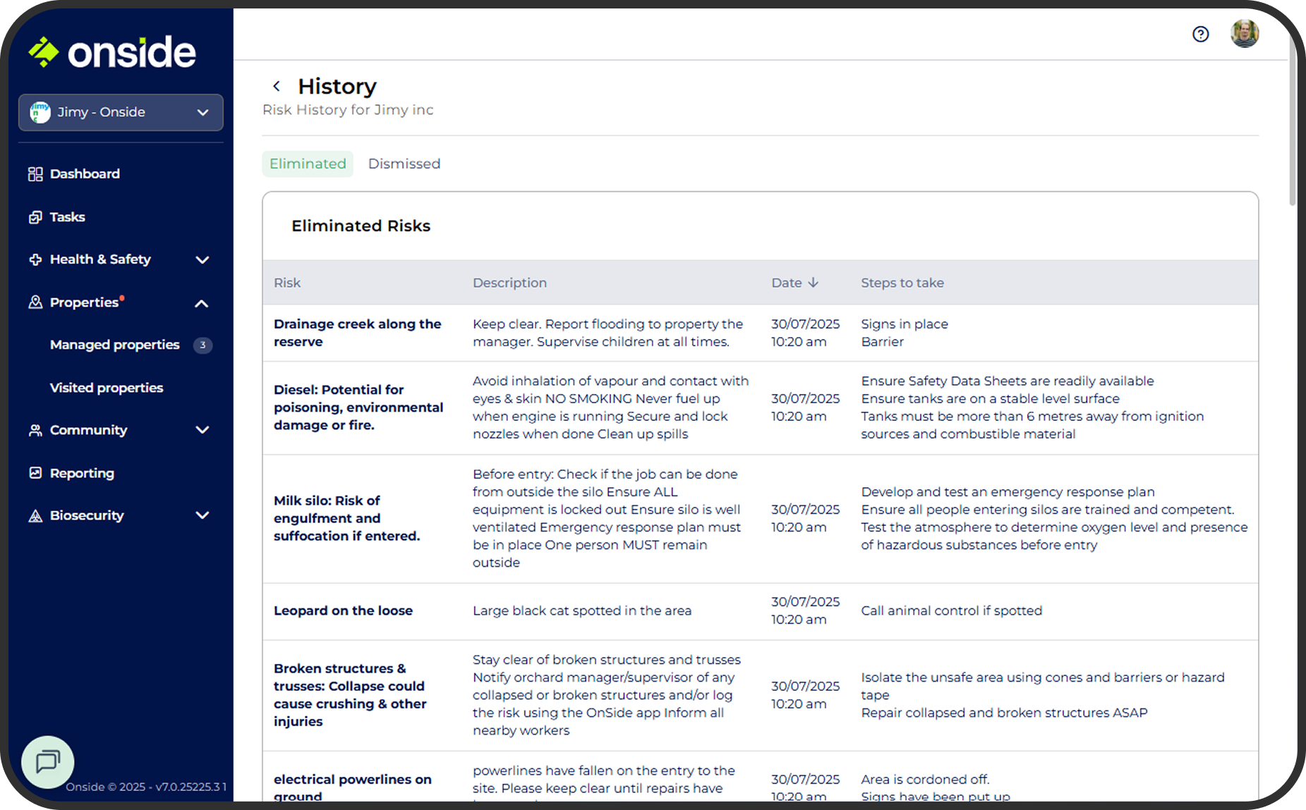 How do I delete or remove a risk from my risk register?